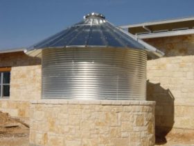 CorGal-1203-water-tank-with15Roof – Rock – Water Storage Tanks, Inc.